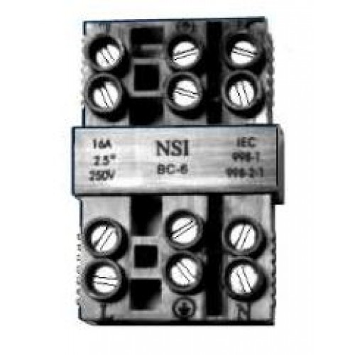 BC-6 16A 3 way 2 Cable Connector