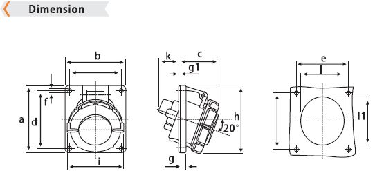 Industrial Panel Mounted Socket IP67 63A